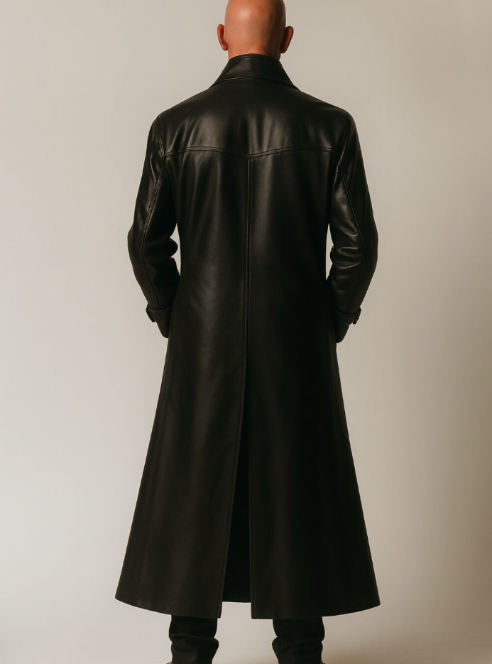 Full Length Leather Duster - Free Shipping USA