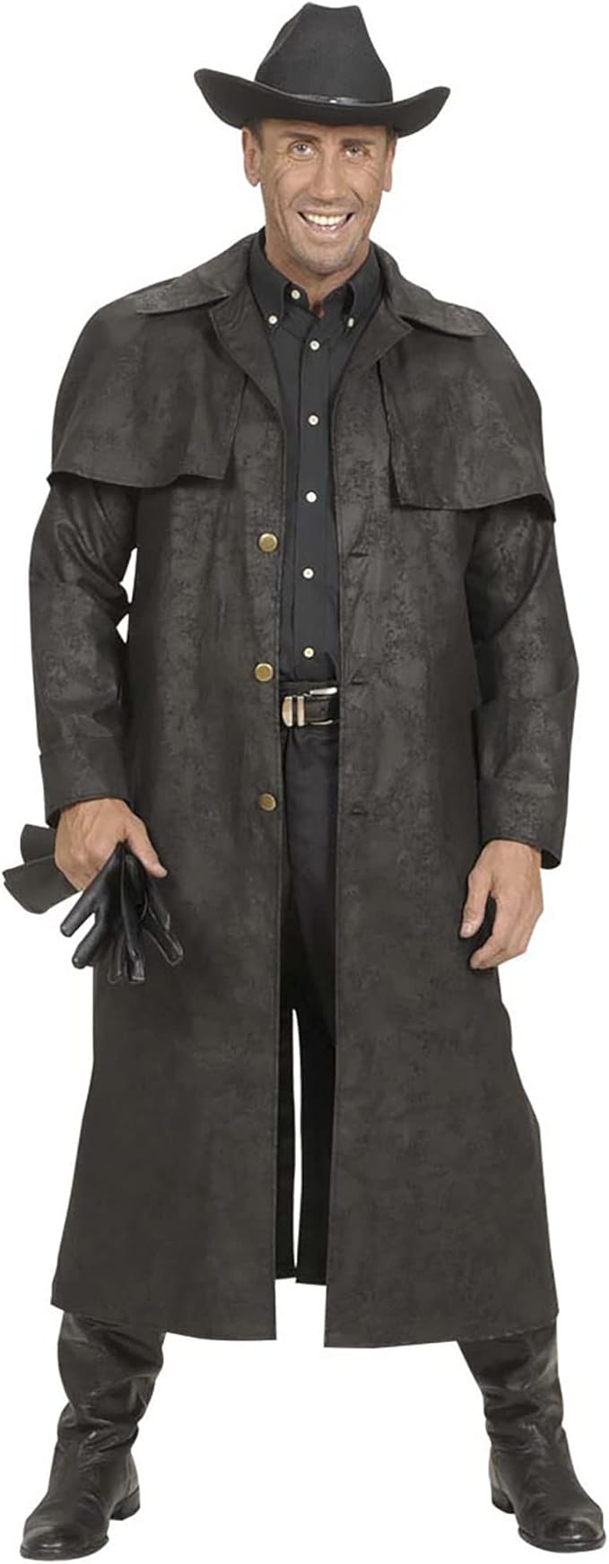 Leather Cowboy Duster Coat - Free Shipping USA